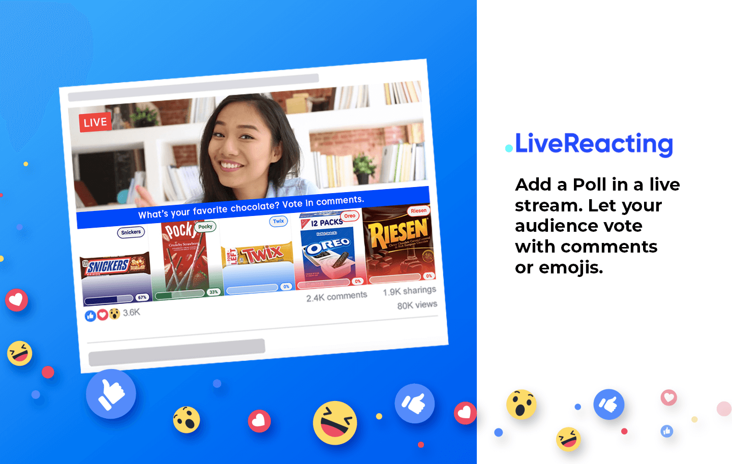 How to add a poll into a live stream?