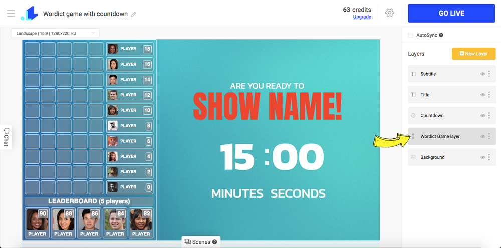 Wordle-like game for live streaming: WORDICT