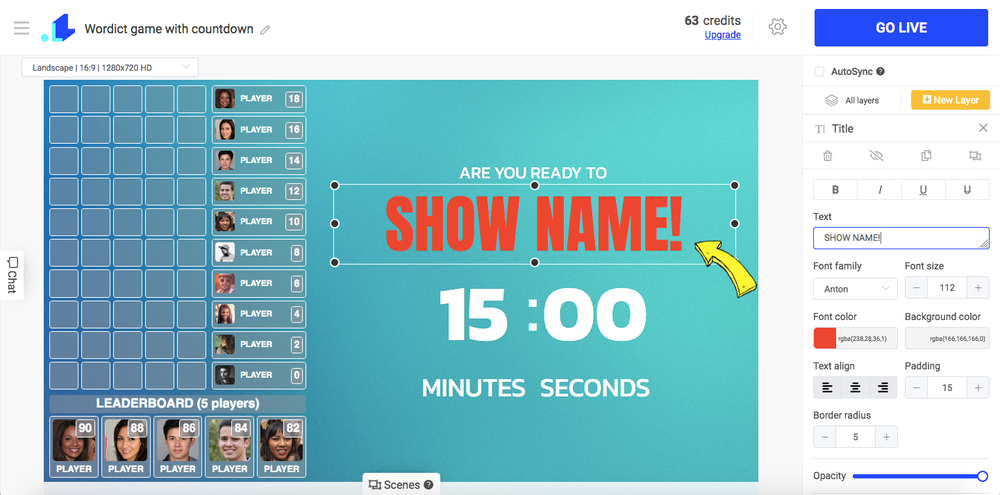 Wordle-like game for live streaming: WORDICT
