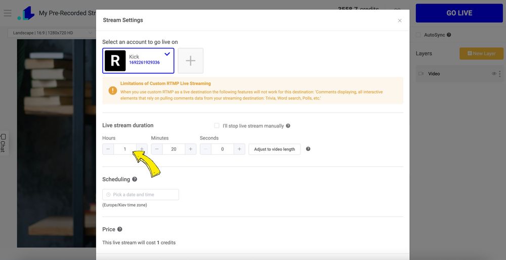 How to stream a Pre-Recorded video on Kick