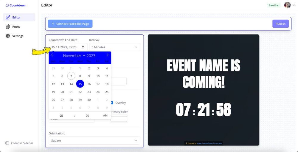 How to post a Live Countdown on Facebook in 2024? ⏰