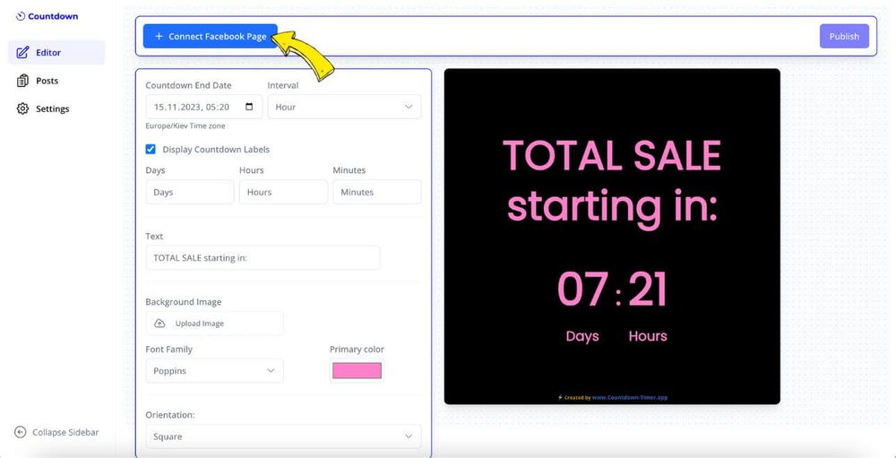How to post a Live Countdown on Facebook in 2024? ⏰