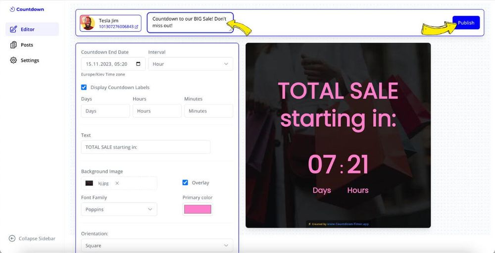 How to post a Live Countdown on Facebook in 2024? ⏰